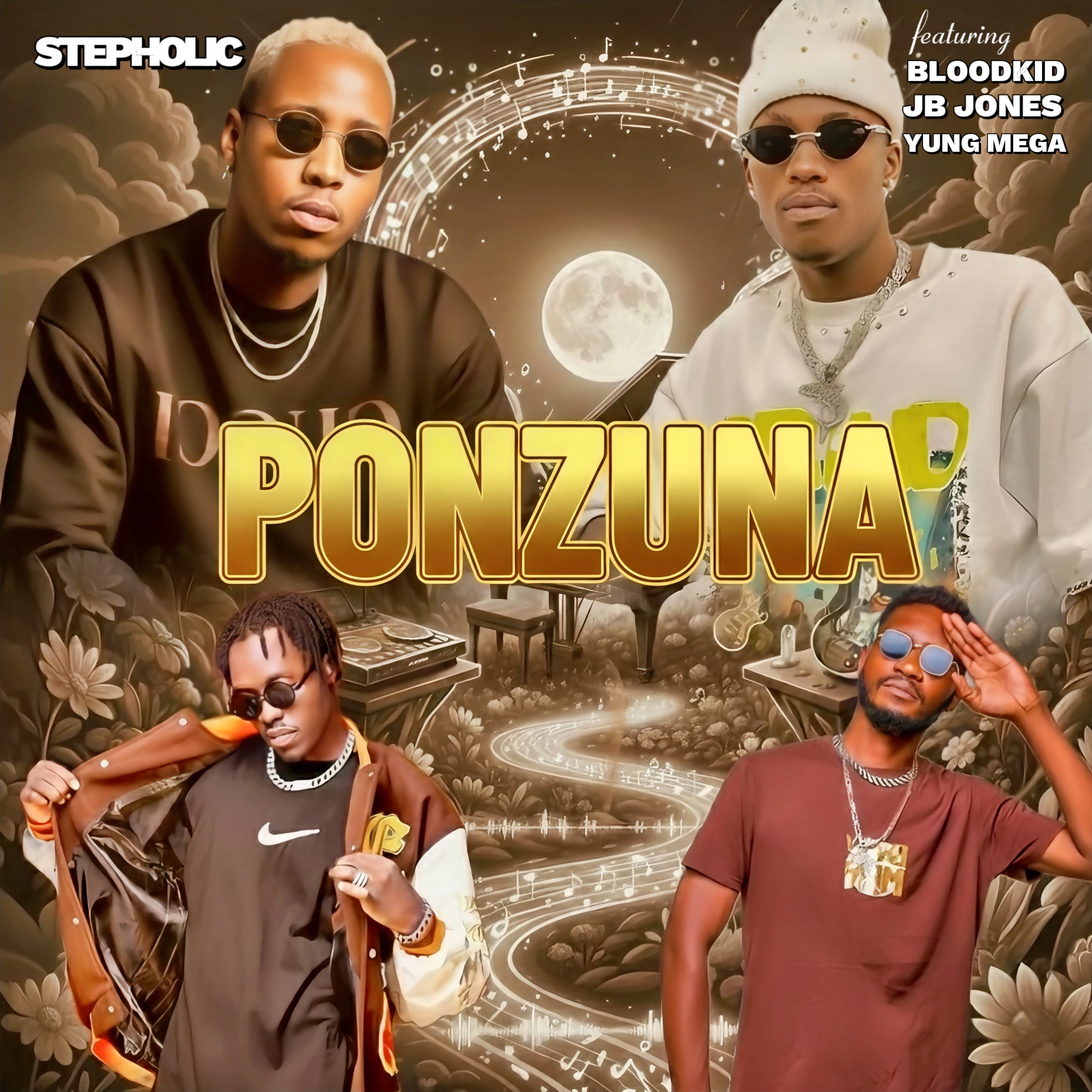 Stepholic ft. Blood Kid YVOK, JB Jones & Yung Mega - Ponzuna | Mp3 ...